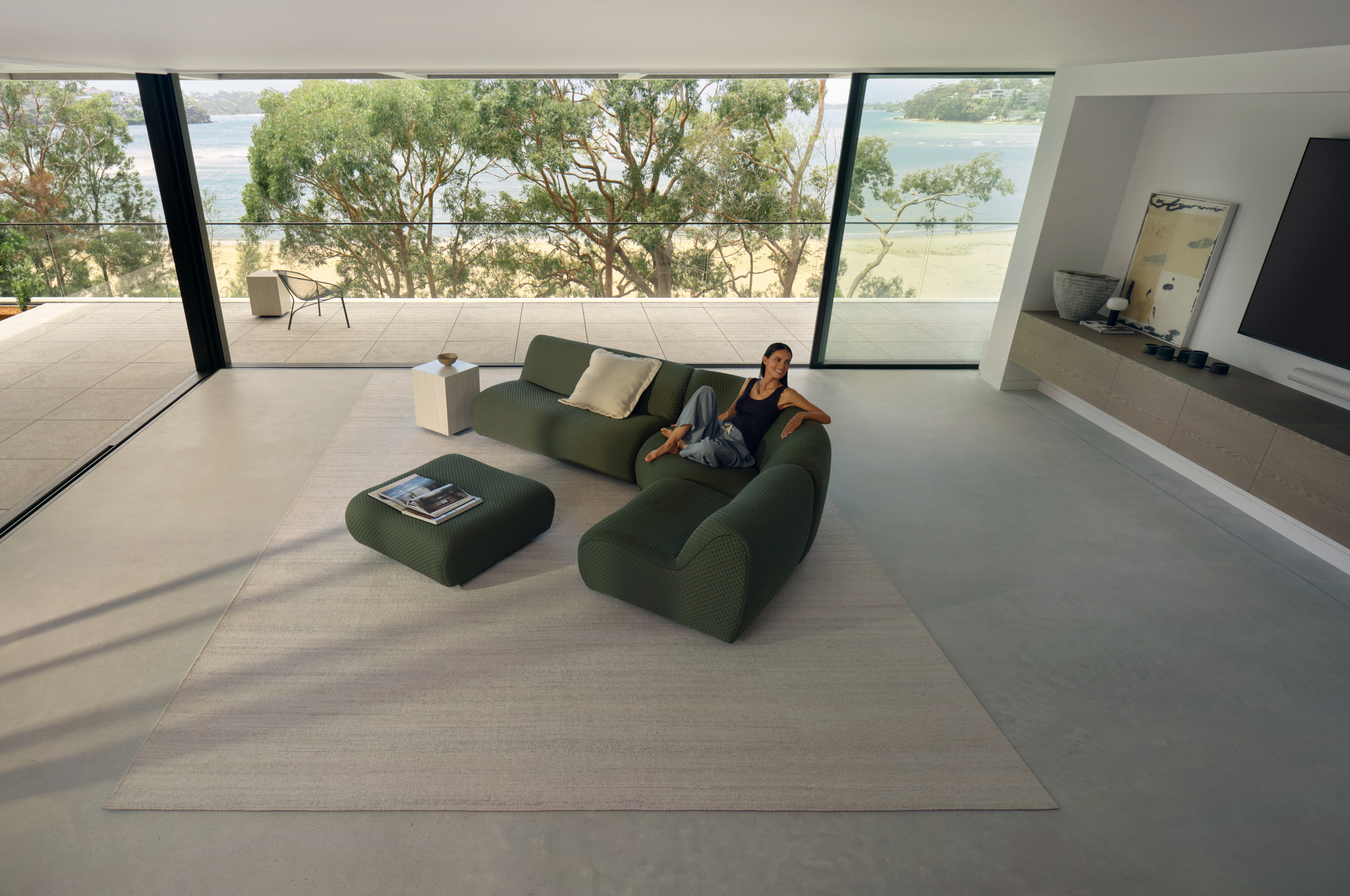 1977 Modular Curved Corner Sofa