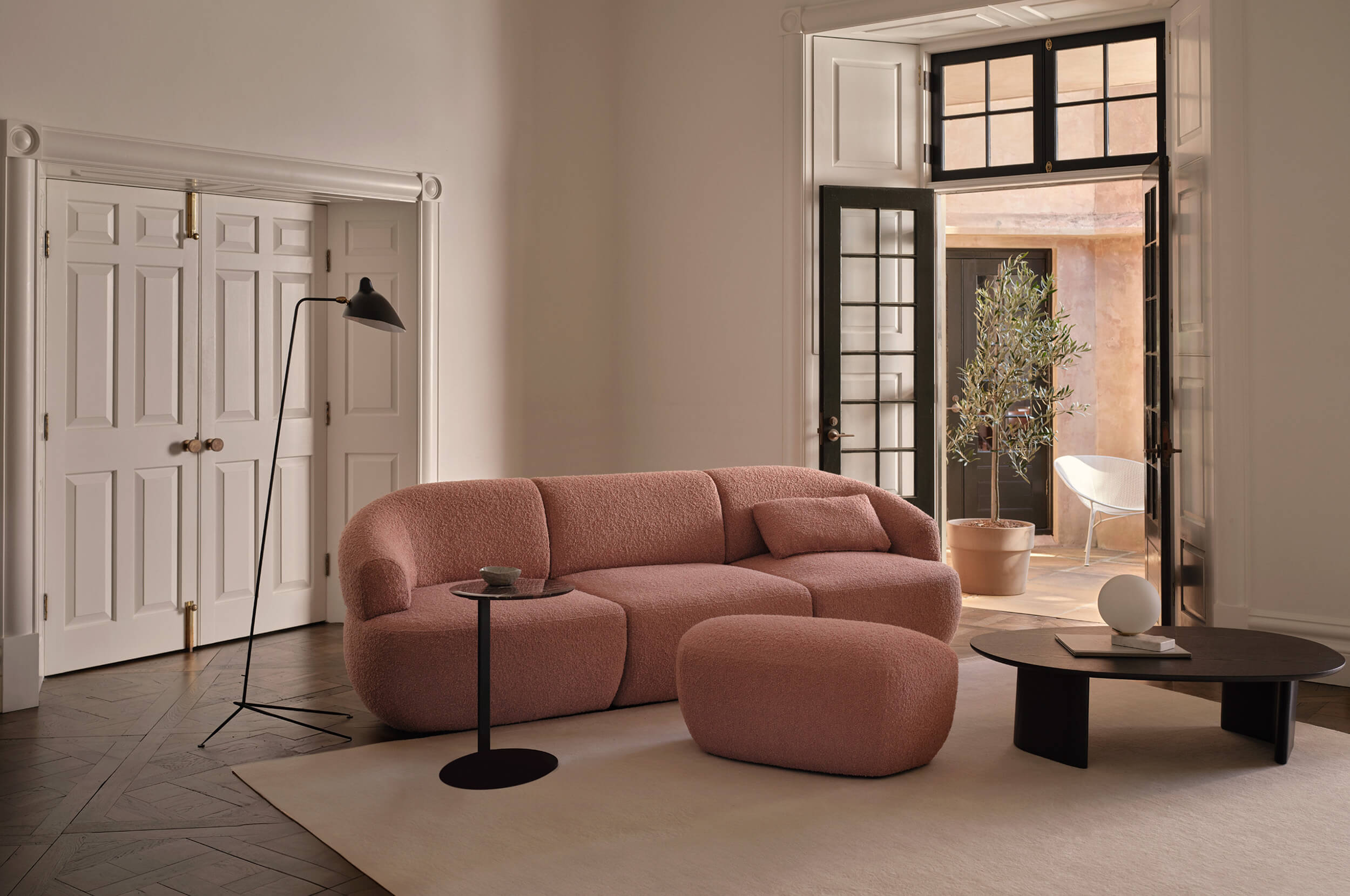 Aura 3 Seater Modular Sofa with Aura Ottoman