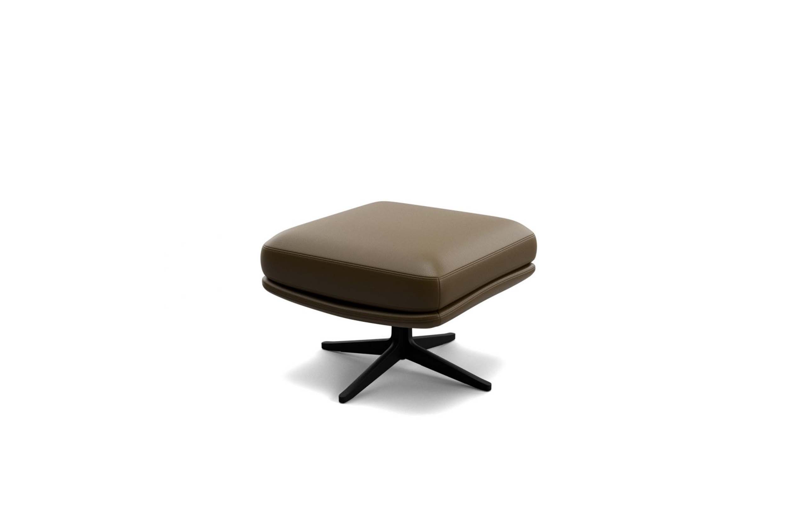 Seymour Low Back Chair with Swivel Base and Footstool